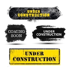 Under construction banner Royalty Free Vector Image