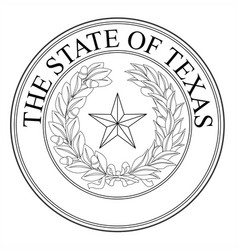 The state of texas seal Royalty Free Vector Image