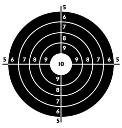 Target with bullets Royalty Free Vector Image - VectorStock