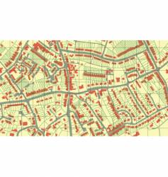 Cartoon city map with road car and house Vector Image