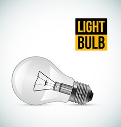 Incandescent light bulb glowing from a splash of Vector Image