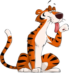 Tiger cartoon Royalty Free Vector Image - VectorStock