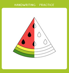 Handwriting practice sheet Royalty Free Vector Image