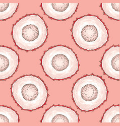 Seamless pattern ripe tamarind in cross section Vector Image