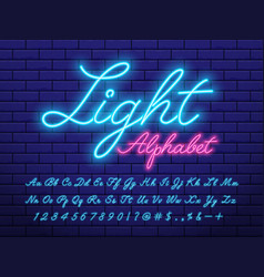 Neon font Royalty Free Vector Image - VectorStock