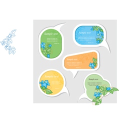 Speech bubble with flowers Royalty Free Vector Image