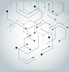 Connected hexagon banner design Royalty Free Vector Image