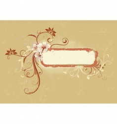 Floral decorative banner Royalty Free Vector Image