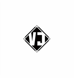 Jv logo monogram with triangle shape and circle Vector Image