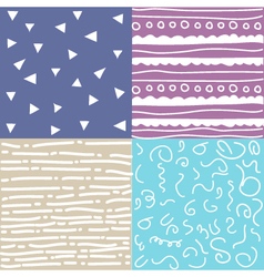 Seamless patterns with fabric texture Royalty Free Vector