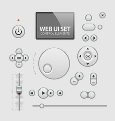Dark web ui elements Royalty Free Vector Image