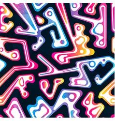 Graffiti geometric seamless pattern with grunge Vector Image