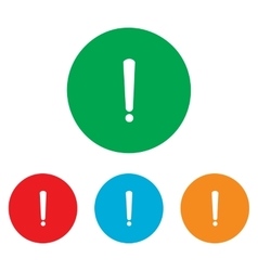 Exclamation mark sticker design Royalty Free Vector Image