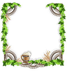 Beer frame with vintage elements Royalty Free Vector Image