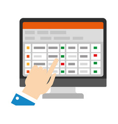 Futuristic digital interface touchscreen computer Vector Image