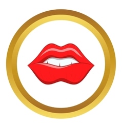 Red lips icon Royalty Free Vector Image - VectorStock