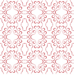 Gold background with a red victorian pattern Vector Image