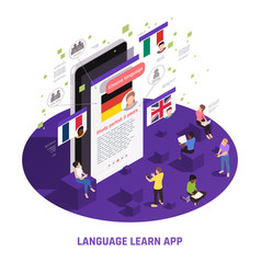 Learning language concept Royalty Free Vector Image