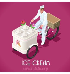 Happy ice cream man Royalty Free Vector Image - VectorStock