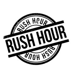 Rush hour rubber stamp Royalty Free Vector Image