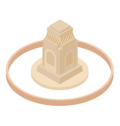 African temple icon isometric style Royalty Free Vector