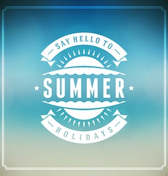 Retro summer design poster Royalty Free Vector Image