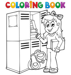 Coloring book school topic 5 Royalty Free Vector Image