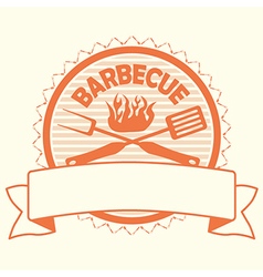 Barbecue label stamp design element Royalty Free Vector