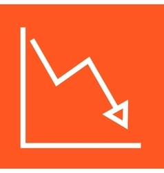 Declining Line Graph Royalty Free Vector Image