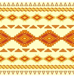 Seamless aztec pattern with geometric elements Vector Image