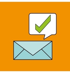 Check mark email design Royalty Free Vector Image