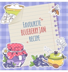 Strawberry jam poster Royalty Free Vector Image