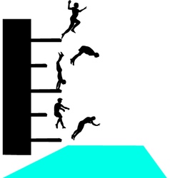 Cute swimmer boys in the pool Royalty Free Vector Image