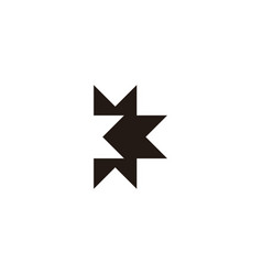 Number 3 simple geometric symbol logo Royalty Free Vector