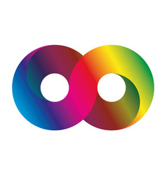 Black infinity symbol icon rectangular shape Vector Image