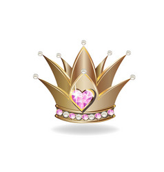 Golden princess crown Royalty Free Vector Image