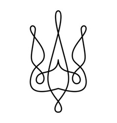 National ukrainian symbol trident icon Royalty Free Vector