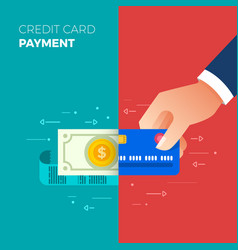Flat design concept payment method Royalty Free Vector Image