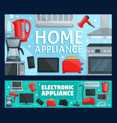 Broken home appliances set damaged electrical Vector Image