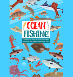 Infographic fishing poster Royalty Free Vector Image