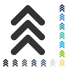 Triple arrowhead up icon Royalty Free Vector Image