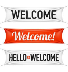 Welcome to our beginning quote lettering Vector Image