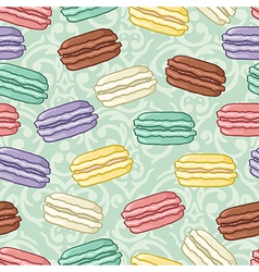 Seamless cute macaroon pattern Royalty Free Vector Image