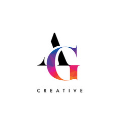 Vs letter design with creative cut and colorful Vector Image