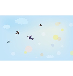 Banner with air in sky Royalty Free Vector Image