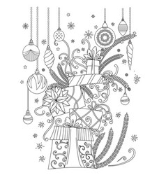 Doodle set of christmas presents Royalty Free Vector Image