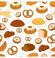 Bakery Bread Seamless Decorative Pattern Vector Image