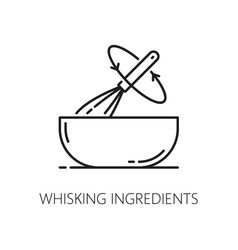 Wire whisk and chocolate for bakery cooking Vector Image