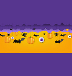 Autumn border with leaves Royalty Free Vector Image