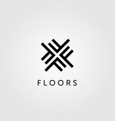 Floor logo initial letter f parquet flooring Vector Image